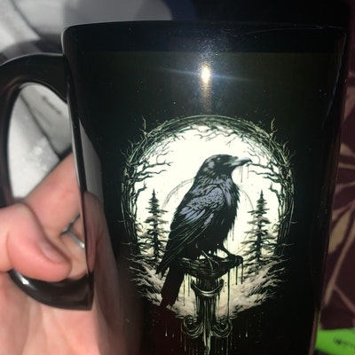 Gothic Raven Blanket Night's Sentinel, Velveteen Fuzzy Raven Blanket ...