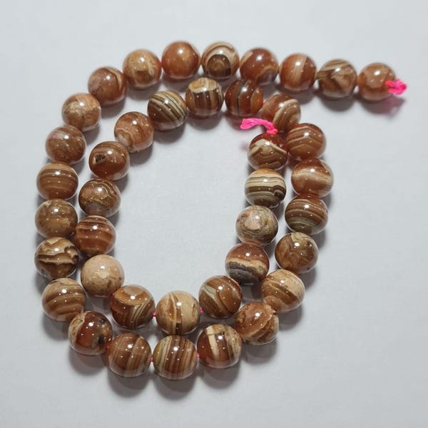 AAA Natural Honey Brown Rhodochrosite 6mm 8mm 12mm Round Beads Caramel ...