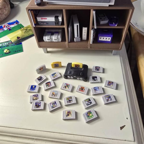 Min64 - Mini Game Console - Add Games and Cart Storage! - Etsy