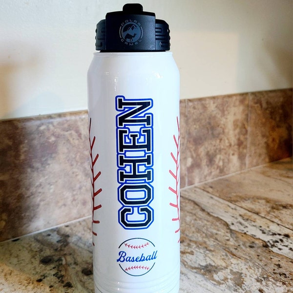 Baseball Water Bottle | Team Gift | Aluminum | Stainless Steel ...