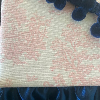 PINK TOILE FABRIC yardage, 54 Wide, by the Yard Pink and White Toile ...