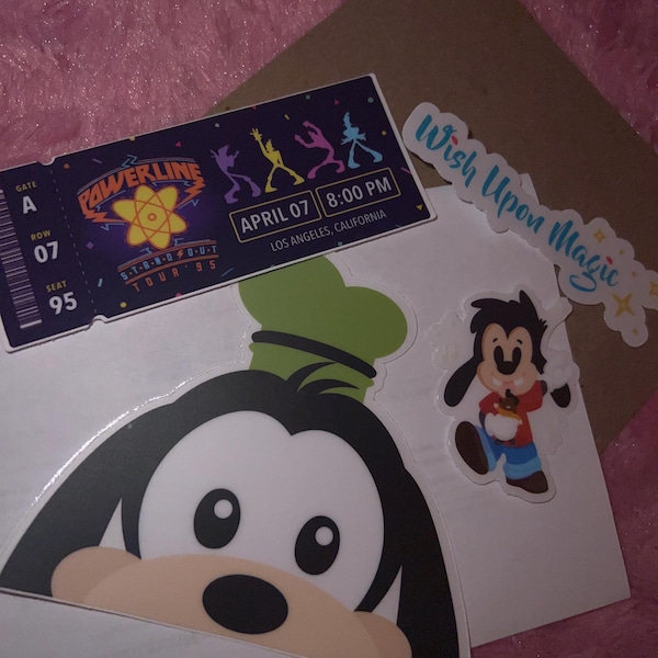 Powerline Concert Ticket Transparent Sticker/ Goofy Max Disney Bujo ...