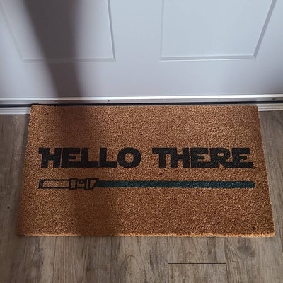 Star Wars Hello There Lightsaber Door Mat Star Wars Lovers Starwars ...