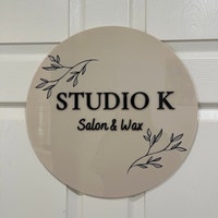 Custom Round Business Logo Sign, 3D Door Wall Sign, Custom Logo Acrylic ...