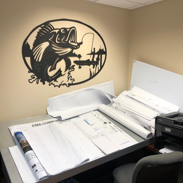 Panel 086. Fish and Fisherman. Vector Files, for Laser Cut, Cnc ...