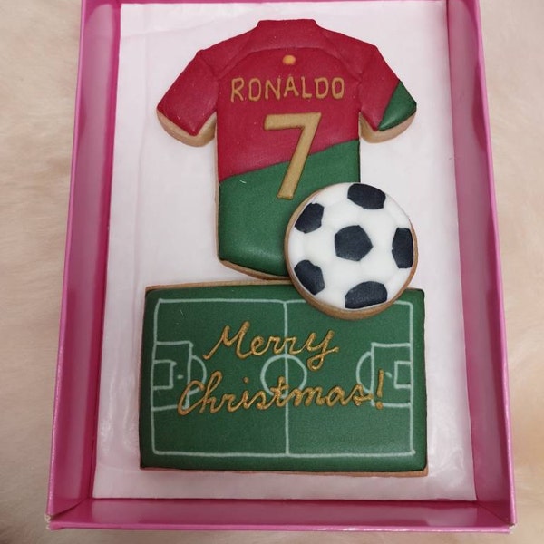 Personalised Football Fan Birthday Biscuits, Gift for Football Fan ...