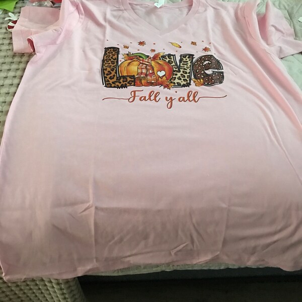 Love Fall Y'all Shirt, Leopard Pumpkin Print Fall Shirt, Hello Pumpkin ...