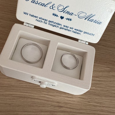 White Engagement Ring Box, Proposal Ring Box, White Ring Box, Custom ...