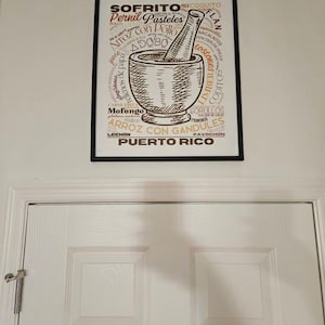 Puerto Rican Food Word Art Sign Poster, Puerto Rico Subway Art, Boricua ...