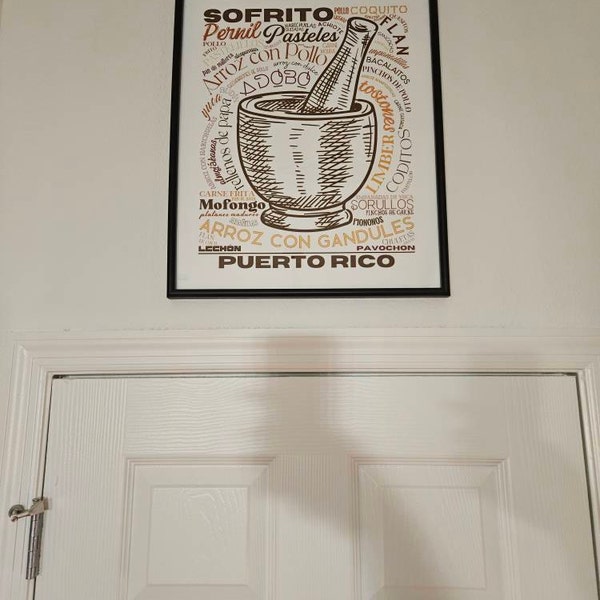 Puerto Rican Food Word Art Sign Poster, Puerto Rico Subway Art, Boricua ...