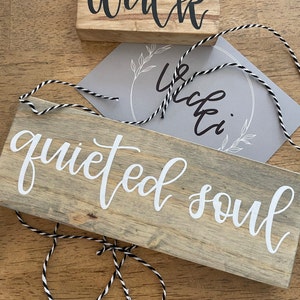 One Little Word Custom Hand-lettered Wood Sign Shelf Sitter Word for ...