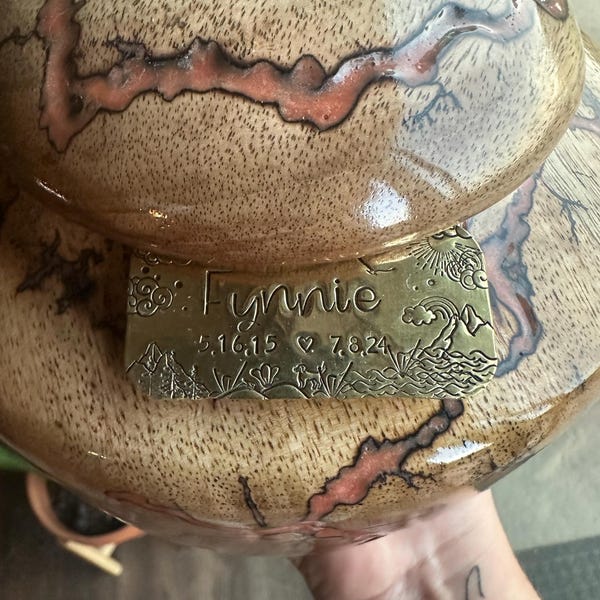 URN PLAQUE, 1x2", Urn Dedication, Pet Urn, Pet Cremation, Dedication ...