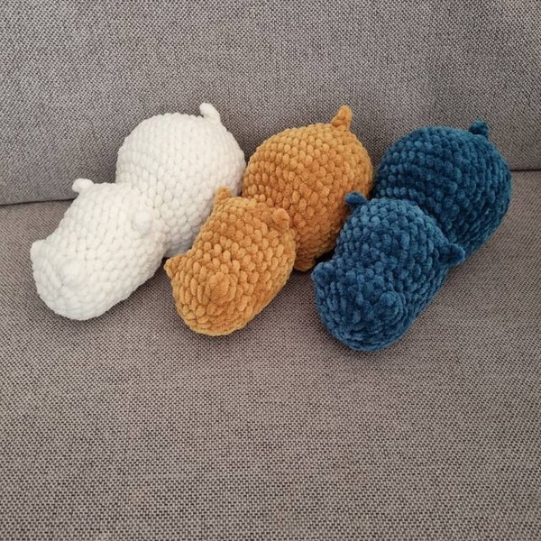 Happy the Hippo, NO-SEW Crochet Amigurumi PDF Pattern, Adorable Cute ...