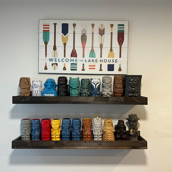 Wood Wine Rack Shelves | the Ryan | Wall Mounted Shelf & Hanging ...