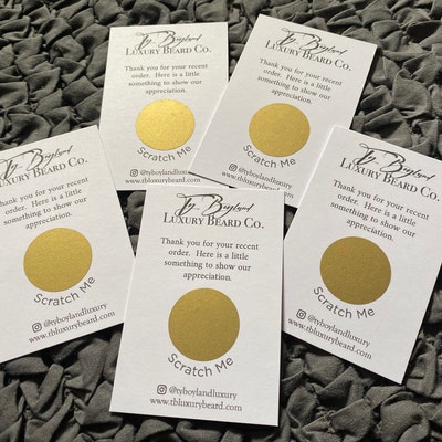 Personalised Business Scratch Cards - Etsy UK