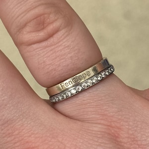 Name Band Custom Name Ring Skinny Engraved Ring Engraved Band Ring Best ...