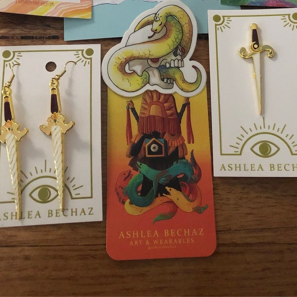 Dagger Hard Enamel Pin - Art Nouveau, Sword Pin, Pins, Lapel Pin, Hat ...