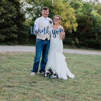 Thank You Sign DIY, Wedding Photo Props for Thank You Cards, Thank You ...