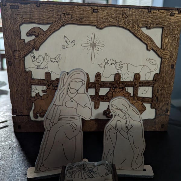 Slotted Silhouette Nativity, 3D Print Downloadable STL Files 3D Print ...