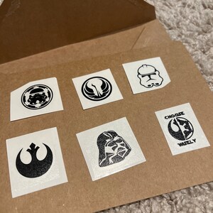 Star Wars Vinyl Logo Car Window Stickers Jedi Stormtrooper - Etsy UK