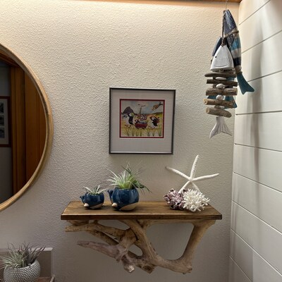 Driftwood Floating Shelf Drift Wood Wall Décor Costal - Etsy