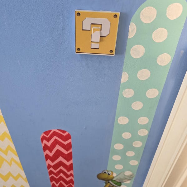 Super Mario Question Mark Box Light Switch Sticker UK - Etsy