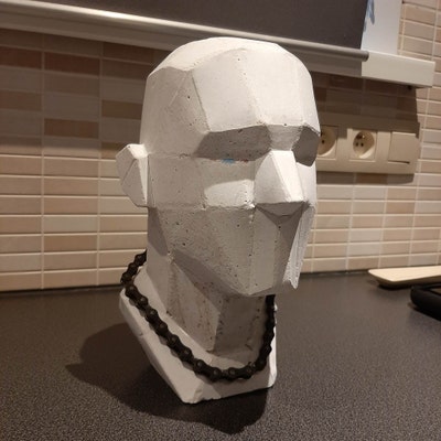 Female Head Planes, Head Sculpture, Paper Sculpture, Low Poly Sculpture ...