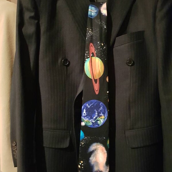 Space Tie, Planets Solar System Necktie, Planets Tie, Astronomy Tie ...