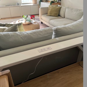 Custom Wood Powered Console Table for Behind the Couch - Etsy