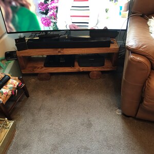 TV Stand/tv Cabinet/chunky Rustic Handmade Furniture/solid Pine Wood ...