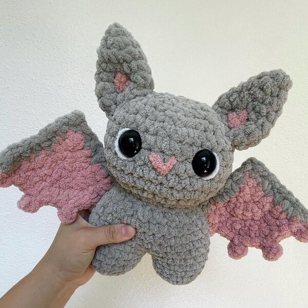 Low Sew Bat Crochet Pattern, Amigurumi Instructions, Crochet Bat ...