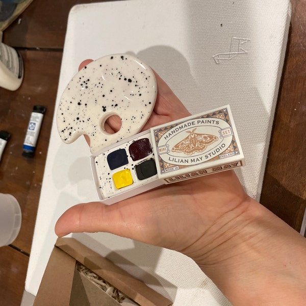 Palette and Matchbox Paint Set, Plastic-free, Handmade Art Supplies ...