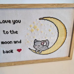 Luna and Apollo Cross Stitch Pattern Yin Yang Cross Stitch Cats Cross ...