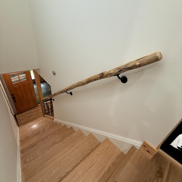Hand Carved Maple Log Branch Railing Handrail Rustic Guard Stairway ...