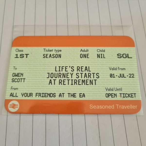 Personalised Metal Wallet Card Train Ticket Retirement Gift, Wallet ...