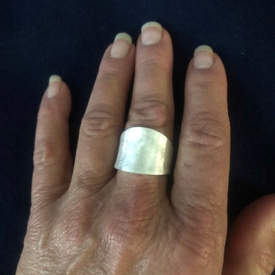 Triple Silver Ring Shiny Massive Wide Sterling Silver 925 - Etsy