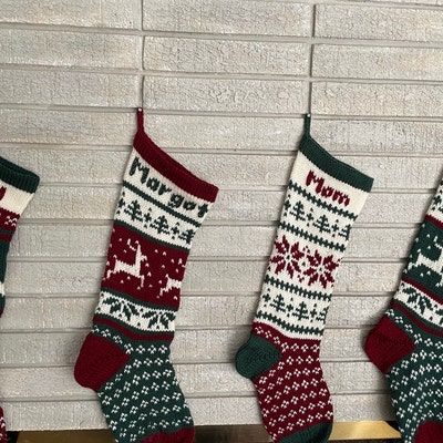 Christmas Stocking Knitting Pattern Train - Etsy