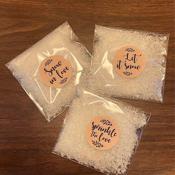 Biodegradable Snow Confetti Packets - Let It Snow - Wedding Confetti ...
