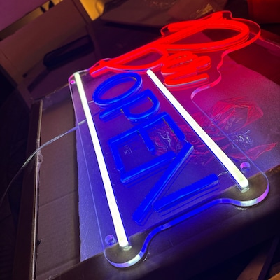 Open Neon Sign, Vertical Open Sign Led, Led Open Sign for Business ...