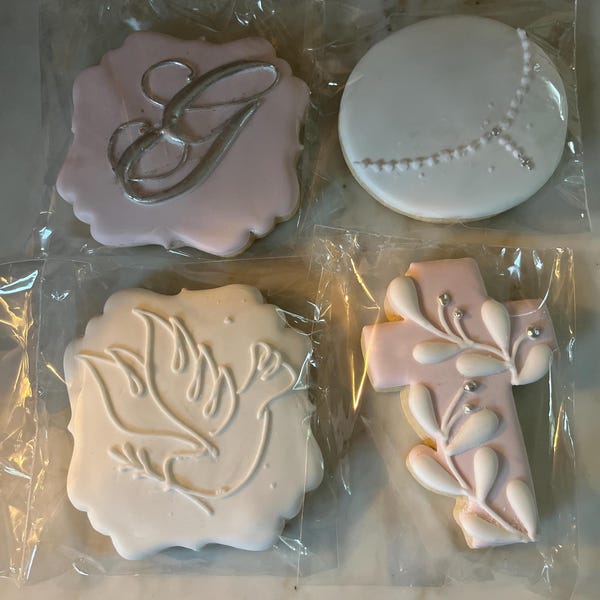 Communion Cookies Confirmation Cookies Mini Sugar Cookies / Boy Girl ...