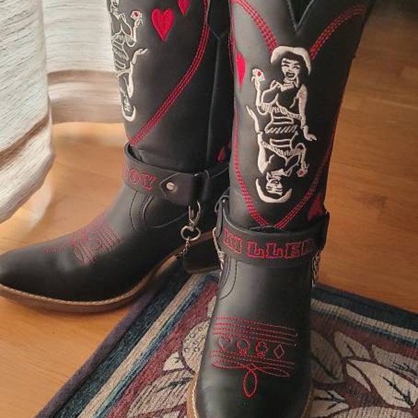 CUSTOMIZABLE - Custom Leather Boot Harness Set - Etsy