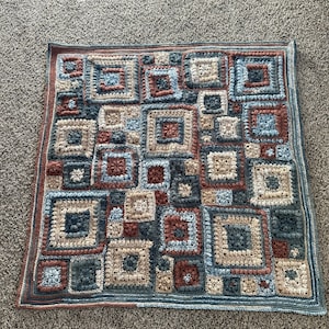 Crochet PATTERN Square Scramble Crochet Blanket Pattern, Baby Throw ...