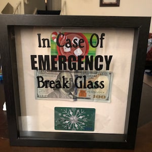 Shadow Box-in Case of Emergency Break Glass Coffee Shadow - Etsy