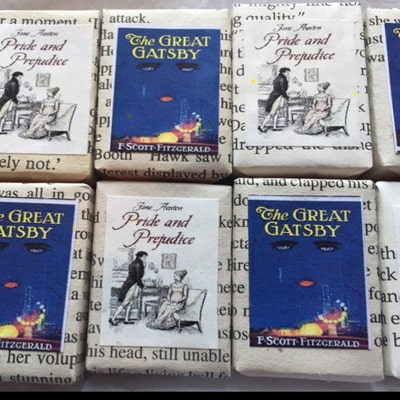 12 Book Lover Literary Mini Guest Soaps for Book Clubs, Wedding ...
