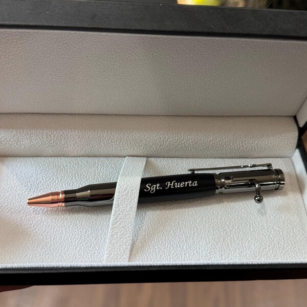 Personalized Ribbed Ball Pen Set, Custom Pen Set, CPA Gift, Gift for ...