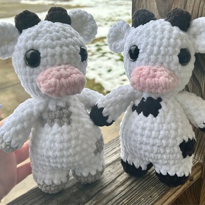 Mini Cow Crochet Pattern Cow Pattern Crochet Cow Low Sew Crochet ...