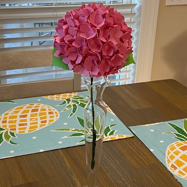 Hydrangea Paper Flower Pattern, DIY Flower Tutorial With Paper Flower ...
