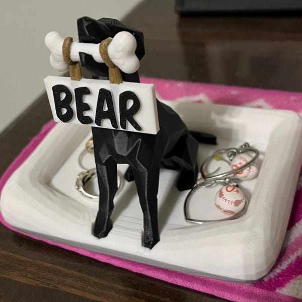 Dog Ring Holder With Dog Bed Ring Dish Unique Ring Holder for Ring ...