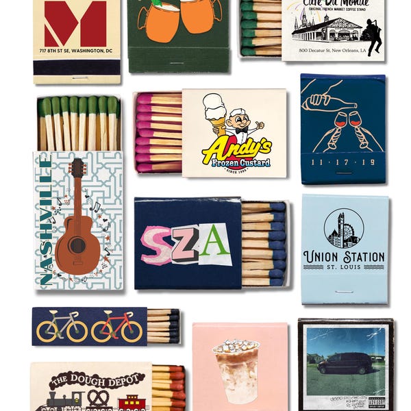CUSTOM MATCHBOOK ART | Personalized Digital Matchbox Gift | Large ...