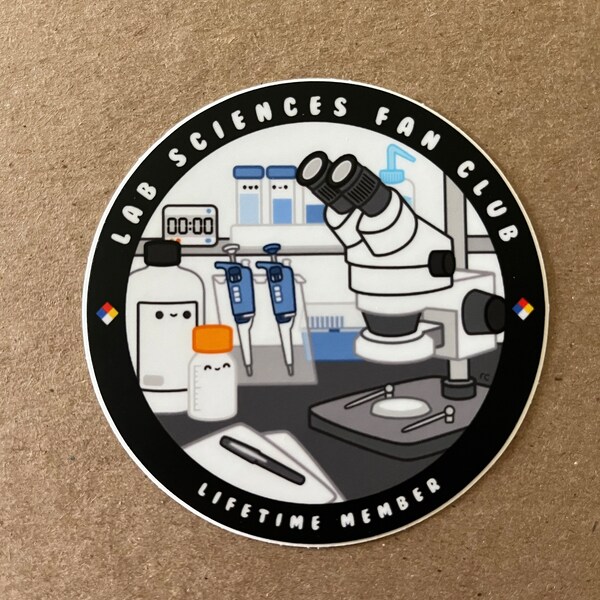 Lab Science Vinyl Sticker, Lab Gift, Cute, Science, Biology, Chemistry ...